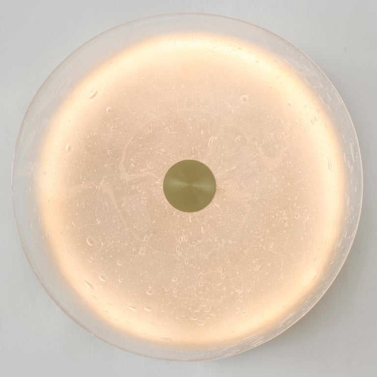 Luna Wall Sconce, Hand-Blown Glass Diffuser For Sale at 1stDibs