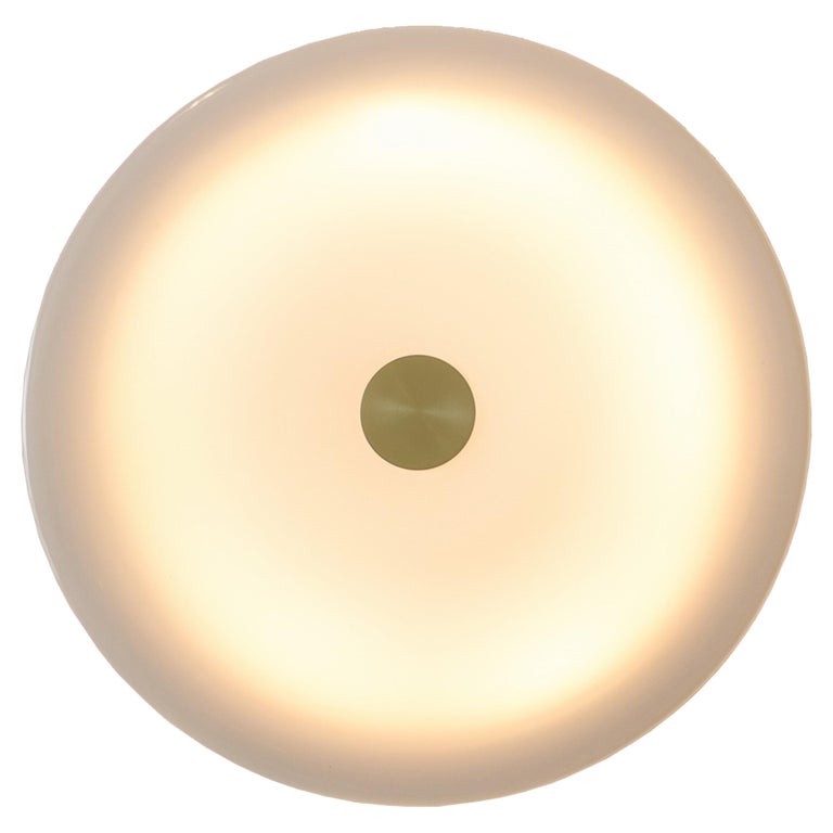 Luna Wall Sconce, Hand-Blown Glass Diffuser For Sale at 1stDibs