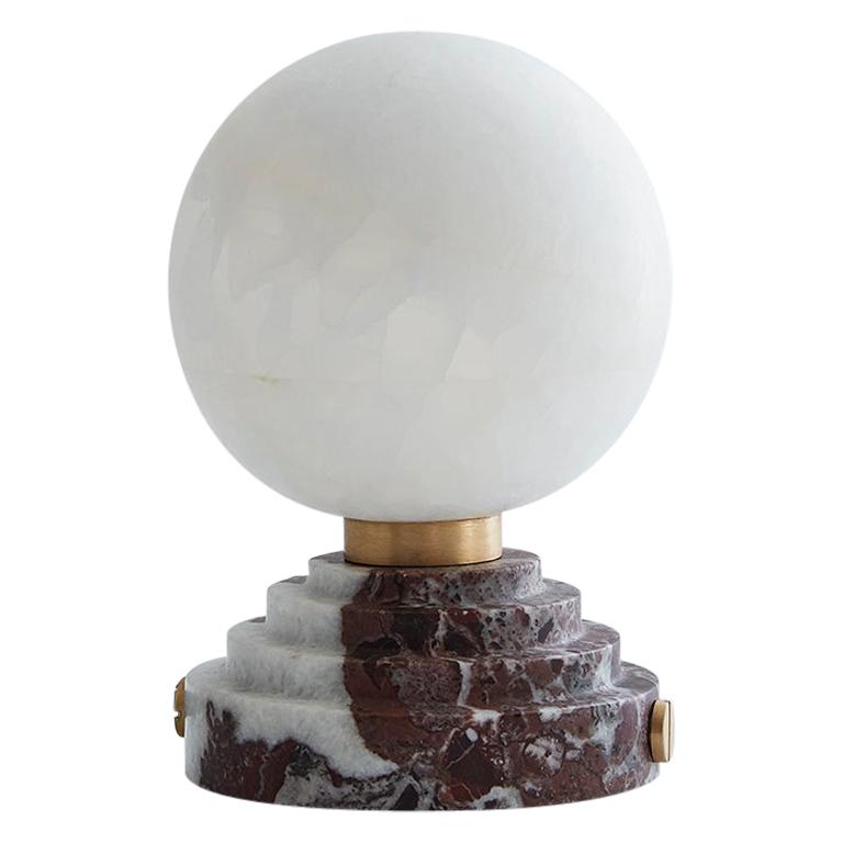 Lunar Table Lamp Portoro Marble and Brushed Brass For Sale at 1stDibs