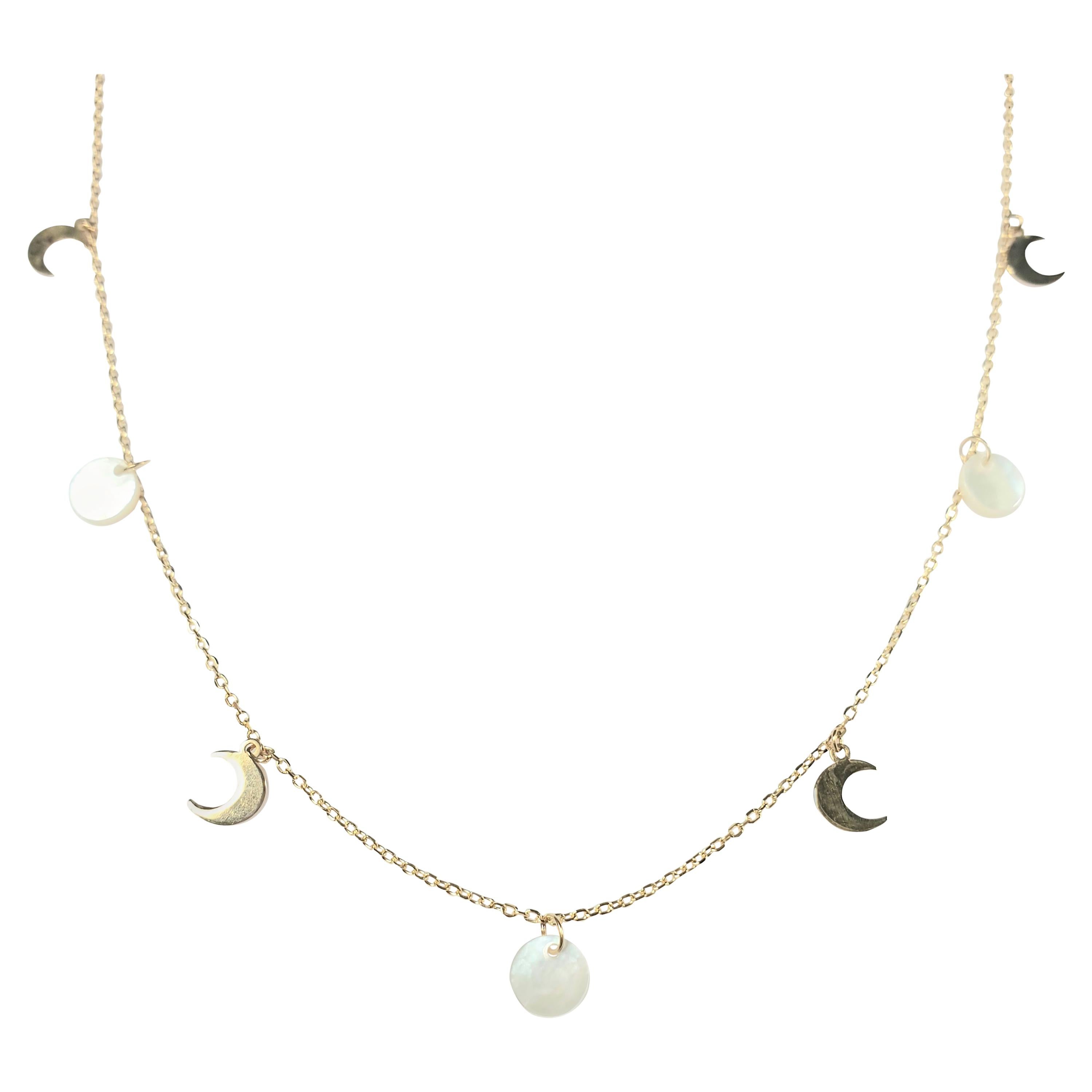 Onyx Tears Token Necklace 18 Karat Yellow Gold For Sale at 1stDibs