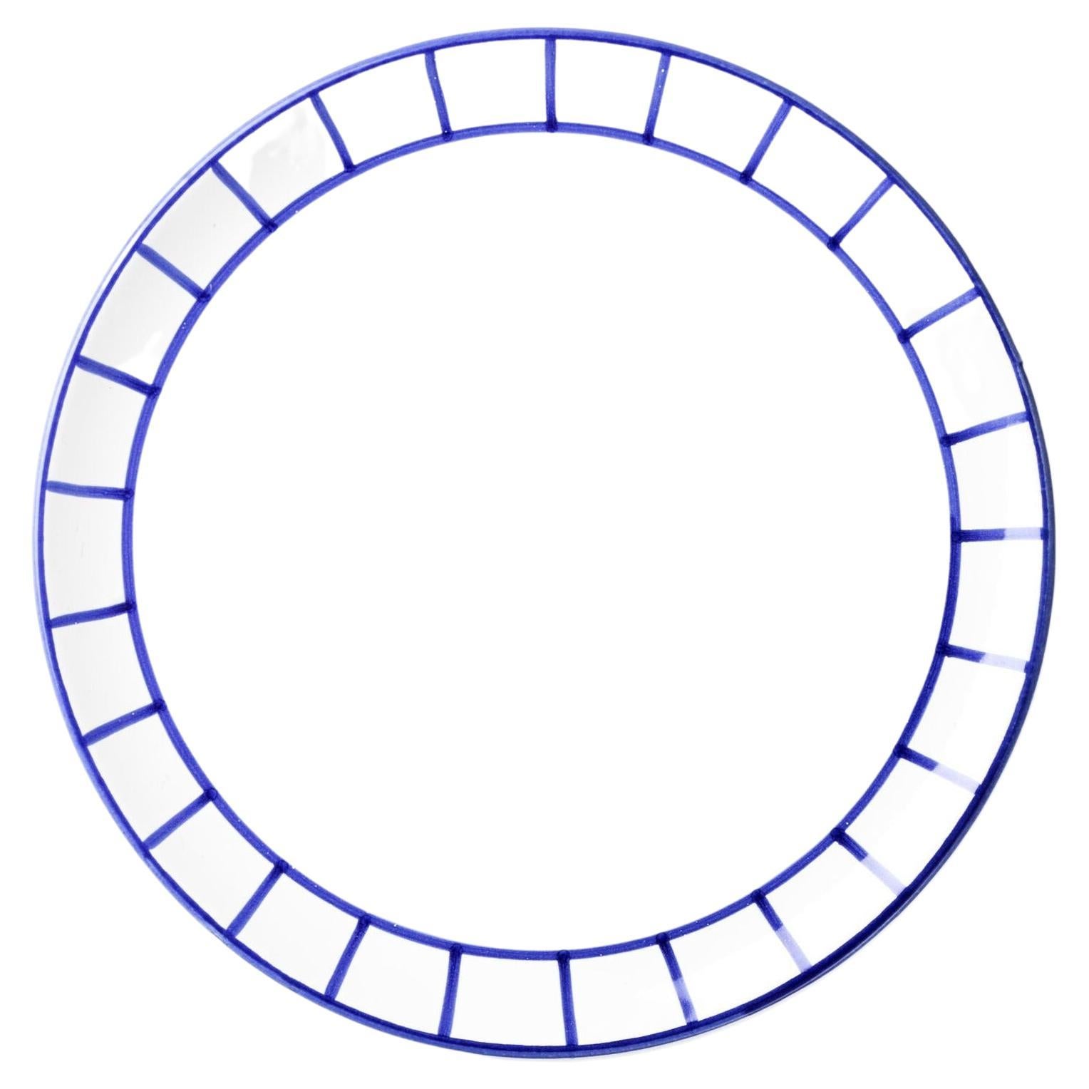 Dinner Plate, Royal Blue Fence Jore Copenhagen For Sale at 1stDibs