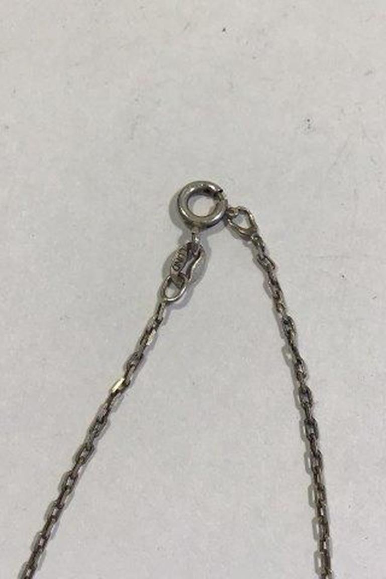 Lund Sterling Silver Chain and Pearl Pendants For Sale at 1stDibs