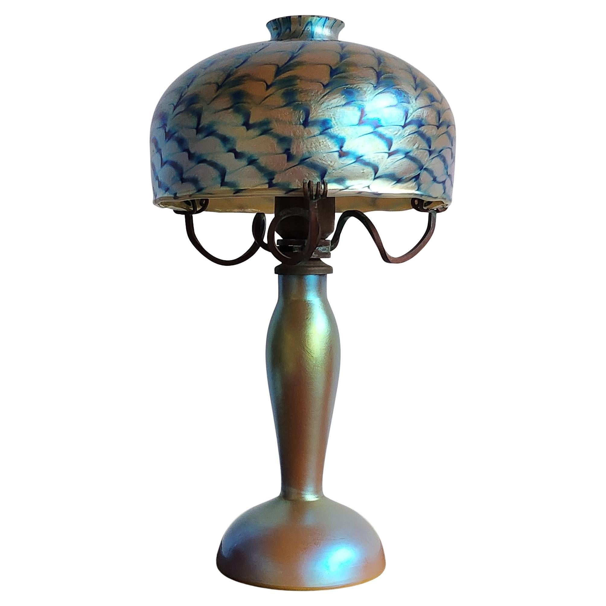Three Antlers Table Lamp with Partridge Feather Lamp Shade For Sale at ...