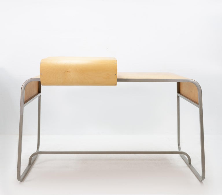 Lundia Bent Plywood Desk at 1stDibs | bent wood desk, lundia desk ...