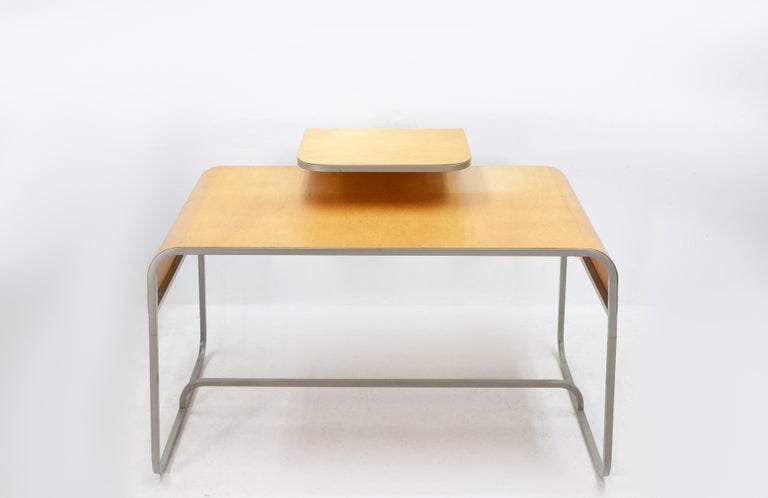 Lundia Bent Plywood Desk at 1stDibs | bent wood desk, lundia desk ...