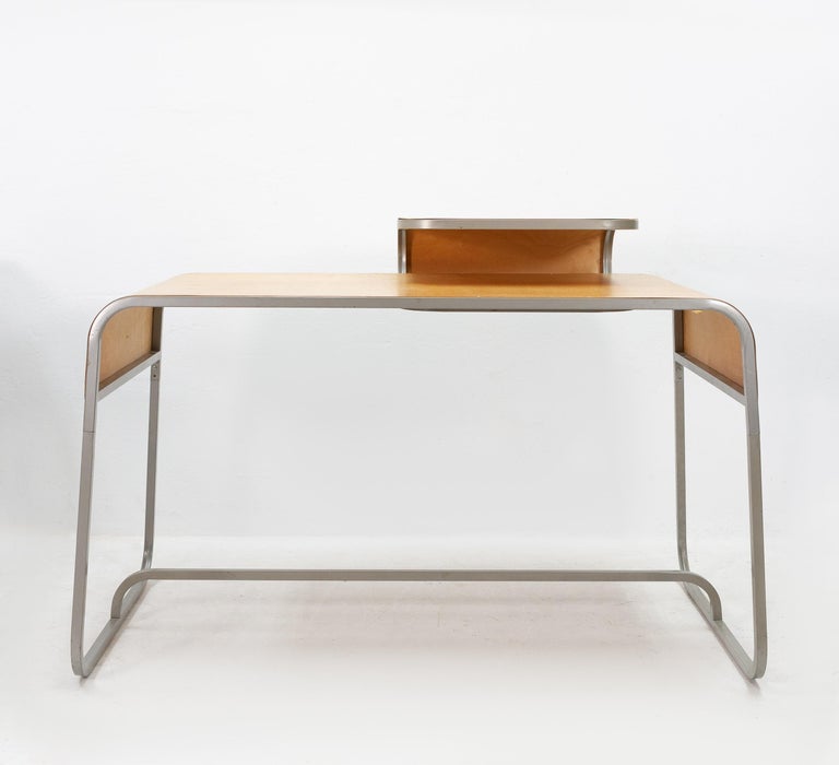 Lundia Bent Plywood Desk at 1stDibs | bent wood desk, lundia desk ...