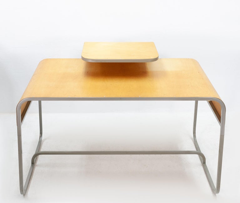 Lundia Bent Plywood Desk at 1stDibs | bent wood desk, lundia desk ...