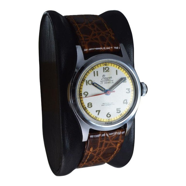 Lunesa Swiss Made New Old Stock Wristwatch, circa 1950s For Sale (Free ...