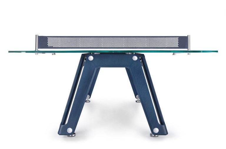 Modern Glass Ping Pong Table With A Leather Base by Impatia For Sale at ...