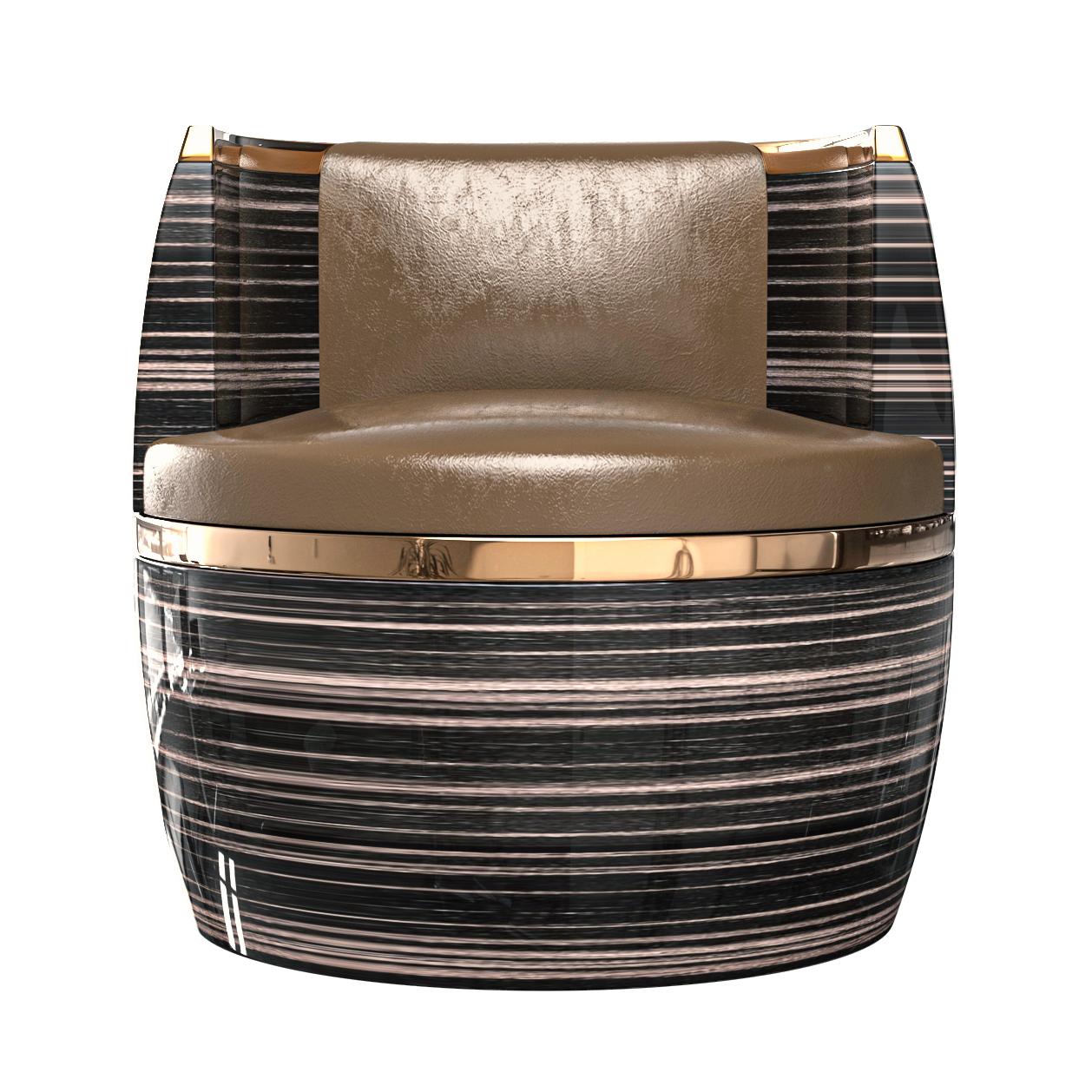 "L'uovo" Club Chair with Bronze Details, Hand Crafted, Istanbul For ...