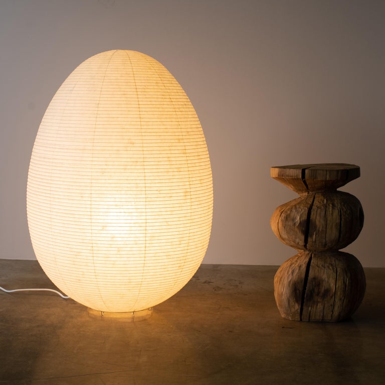 L'uovo Washi Japanese Paper Shade Floor Lamp Shigeru Uchida Akari style ...