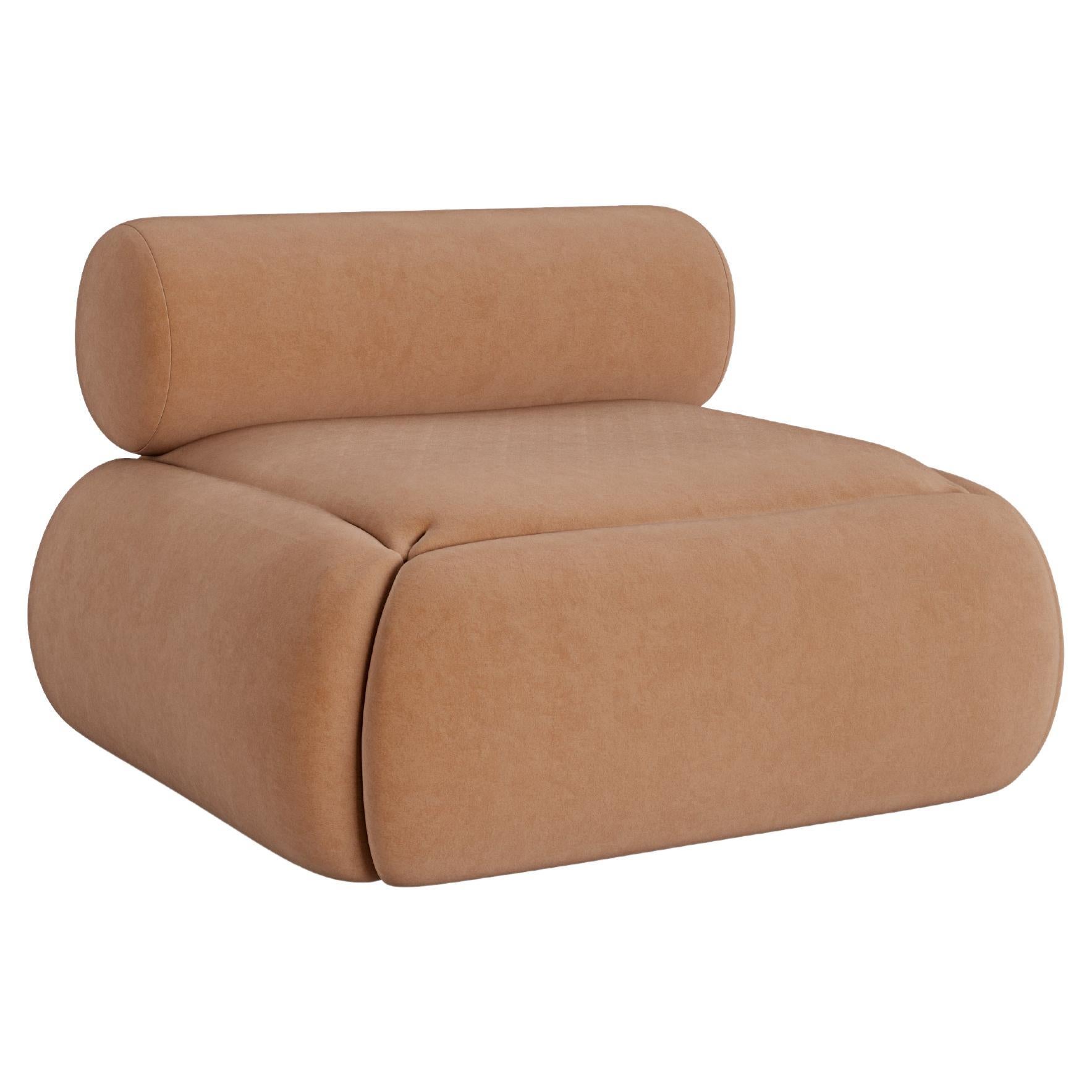 Lupin Sofa Peach Velvet For Sale at 1stDibs