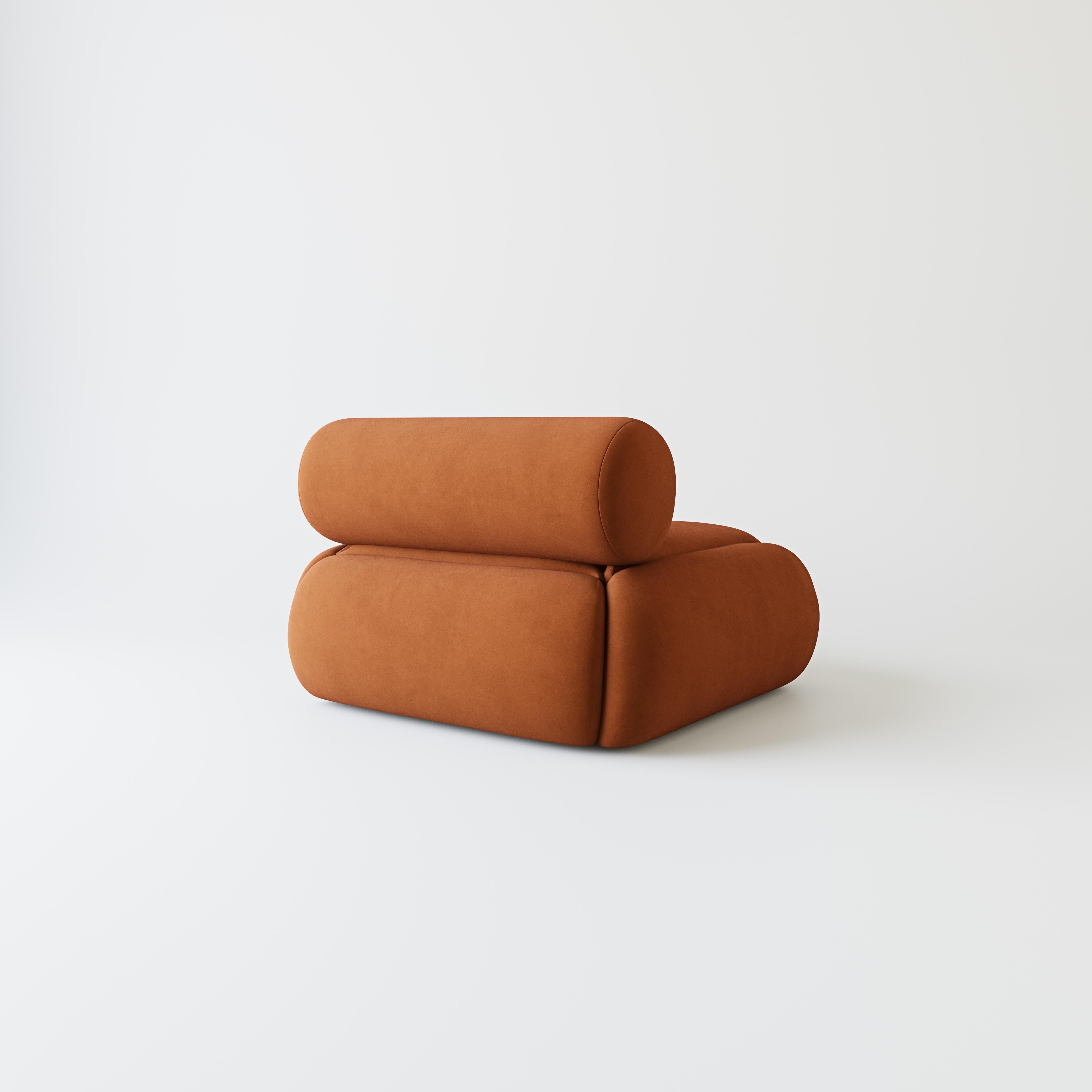 Lupin Sofa Terracotta Velvet For Sale at 1stDibs