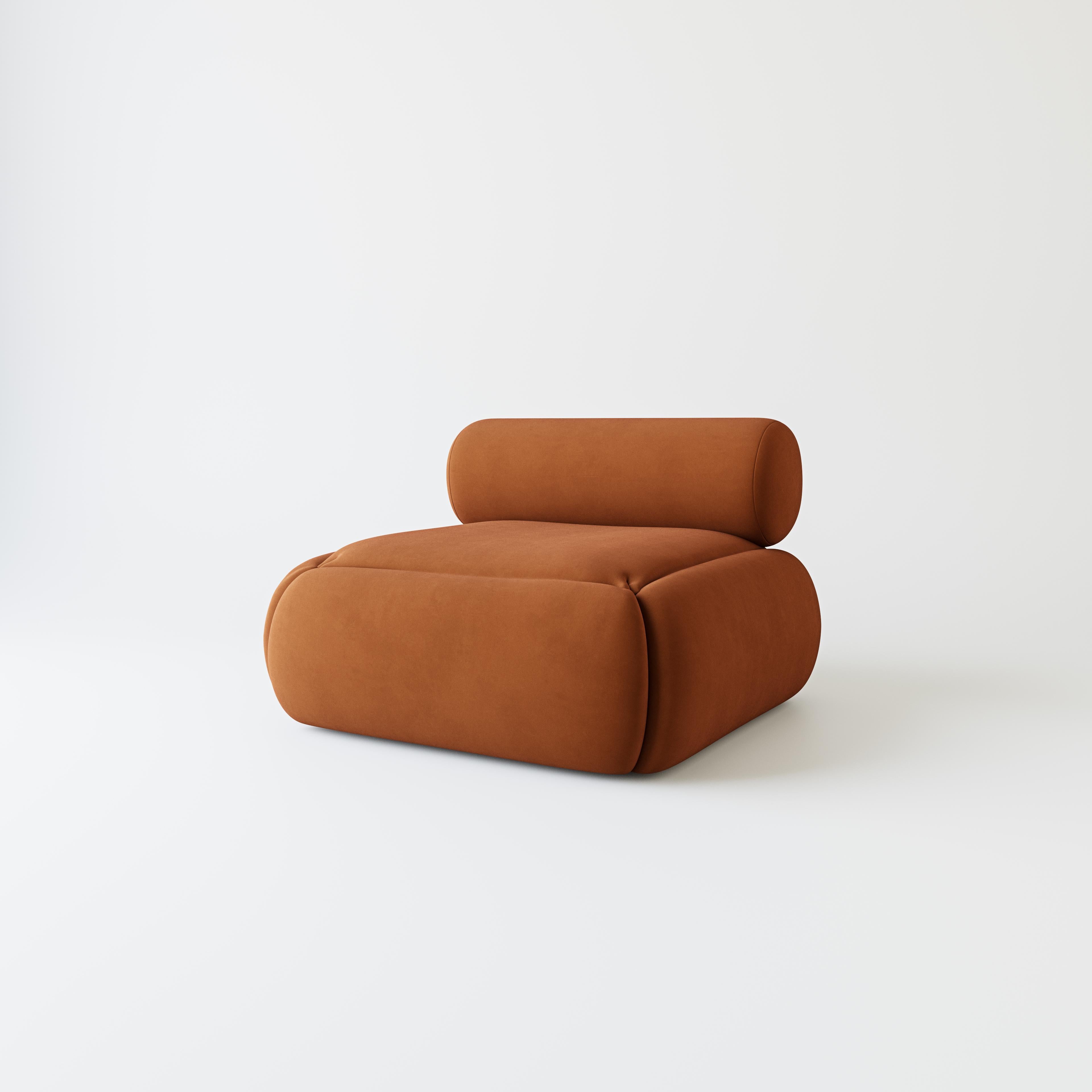 Lupin Sofa Terracotta Velvet For Sale at 1stDibs