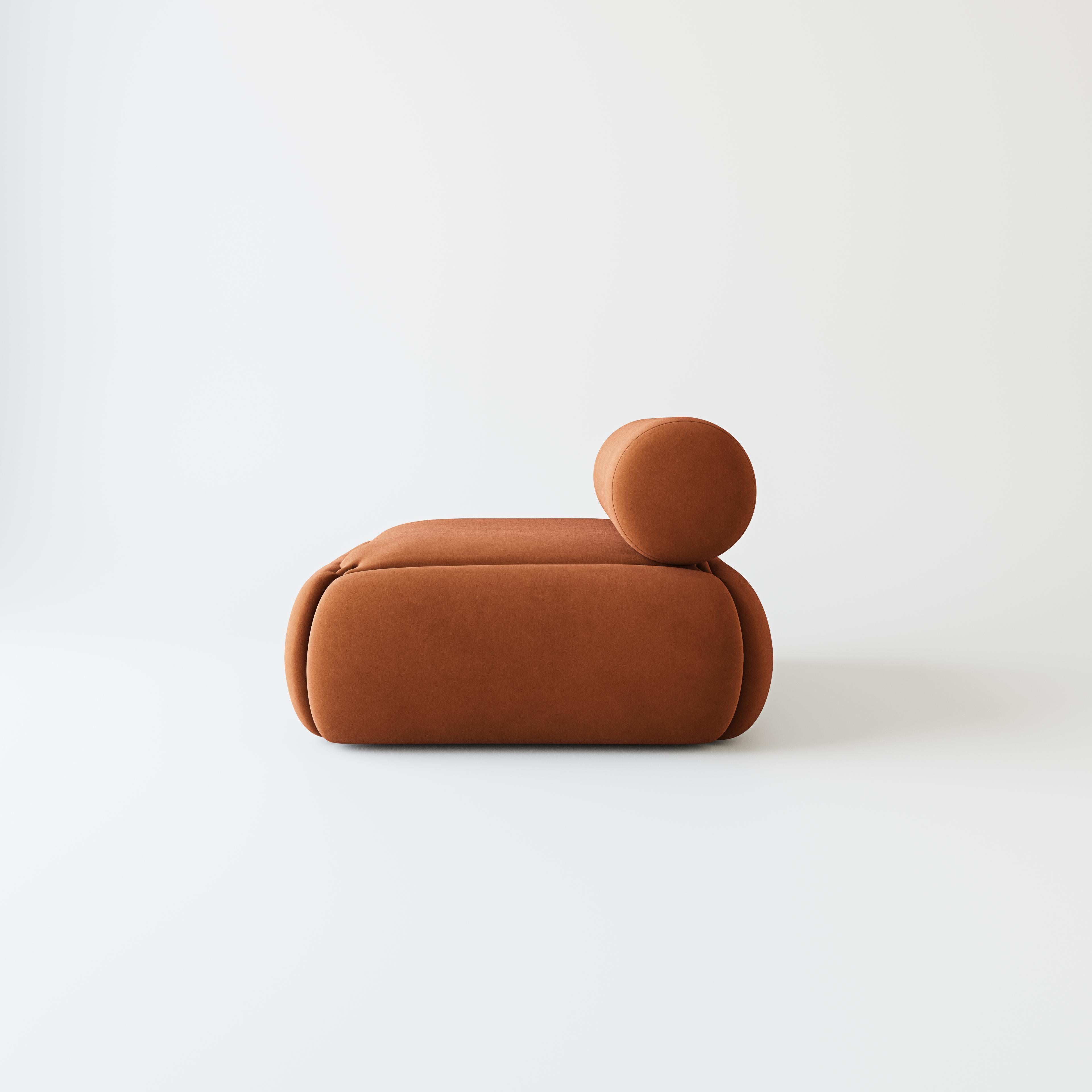 Lupin Sofa Terracotta Velvet For Sale at 1stDibs