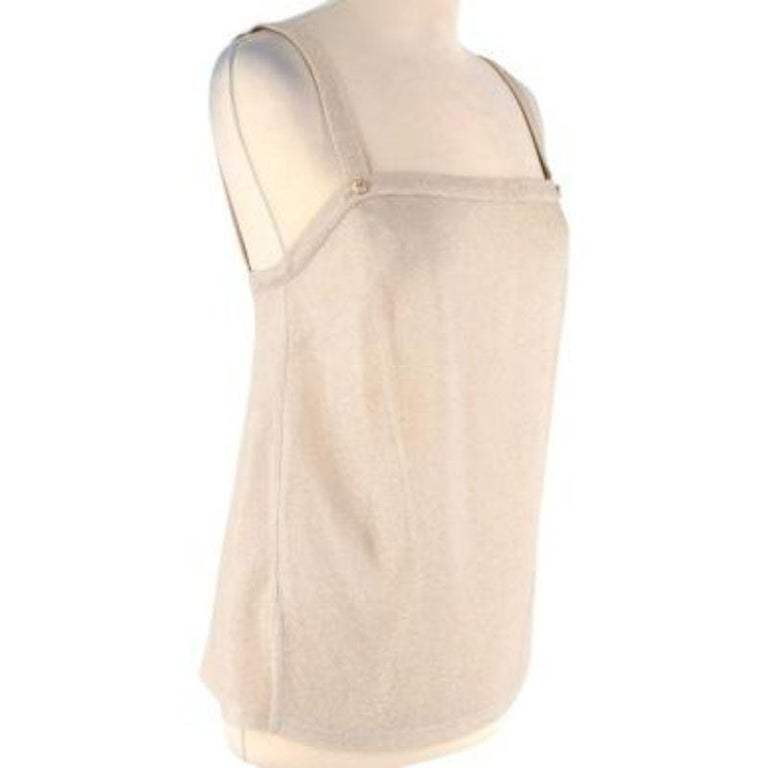 Lurex Gold Knit Cami Top For Sale at 1stDibs