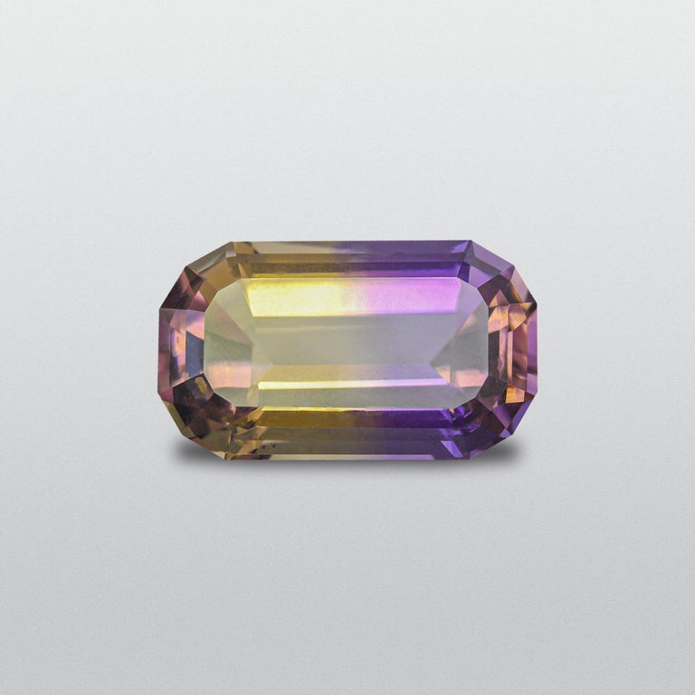 Lustrous Loose Ametrine Stone 13.035 Faceted Ametrine Flawless Loupe ...