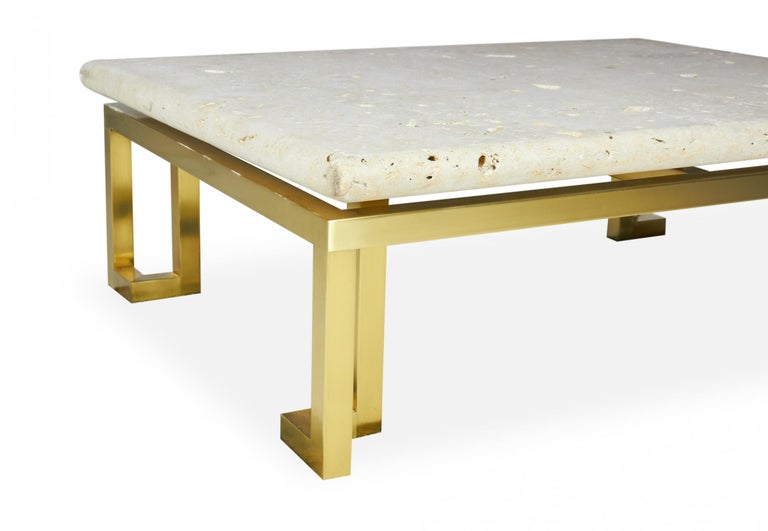 Luten, Clary, Stern, Inc. High Style Fossil Stone and Satin Brass For ...