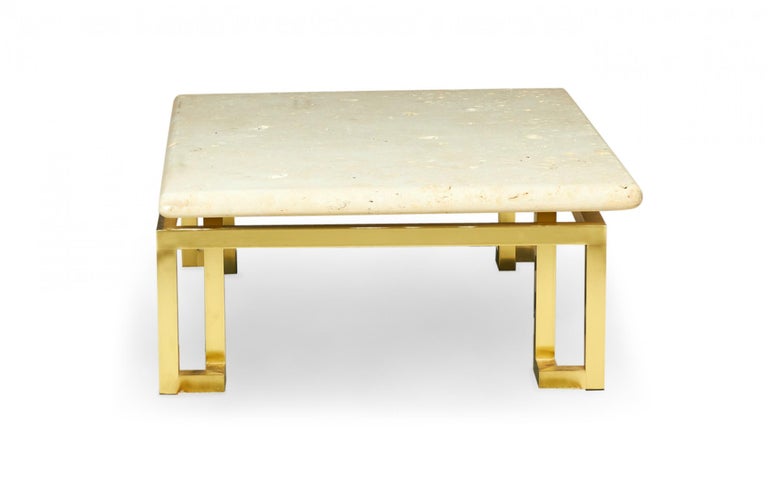 Luten, Clary, Stern, Inc. High Style Fossil Stone and Satin Brass For ...