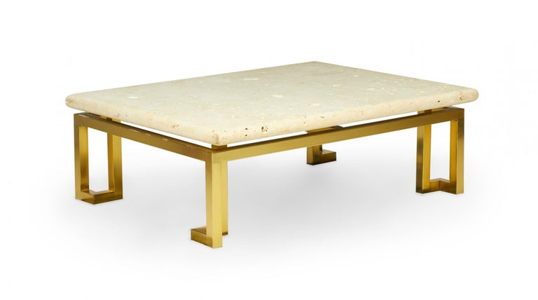 Luten, Clary, Stern, Inc. High Style Fossil Stone and Satin Brass For ...