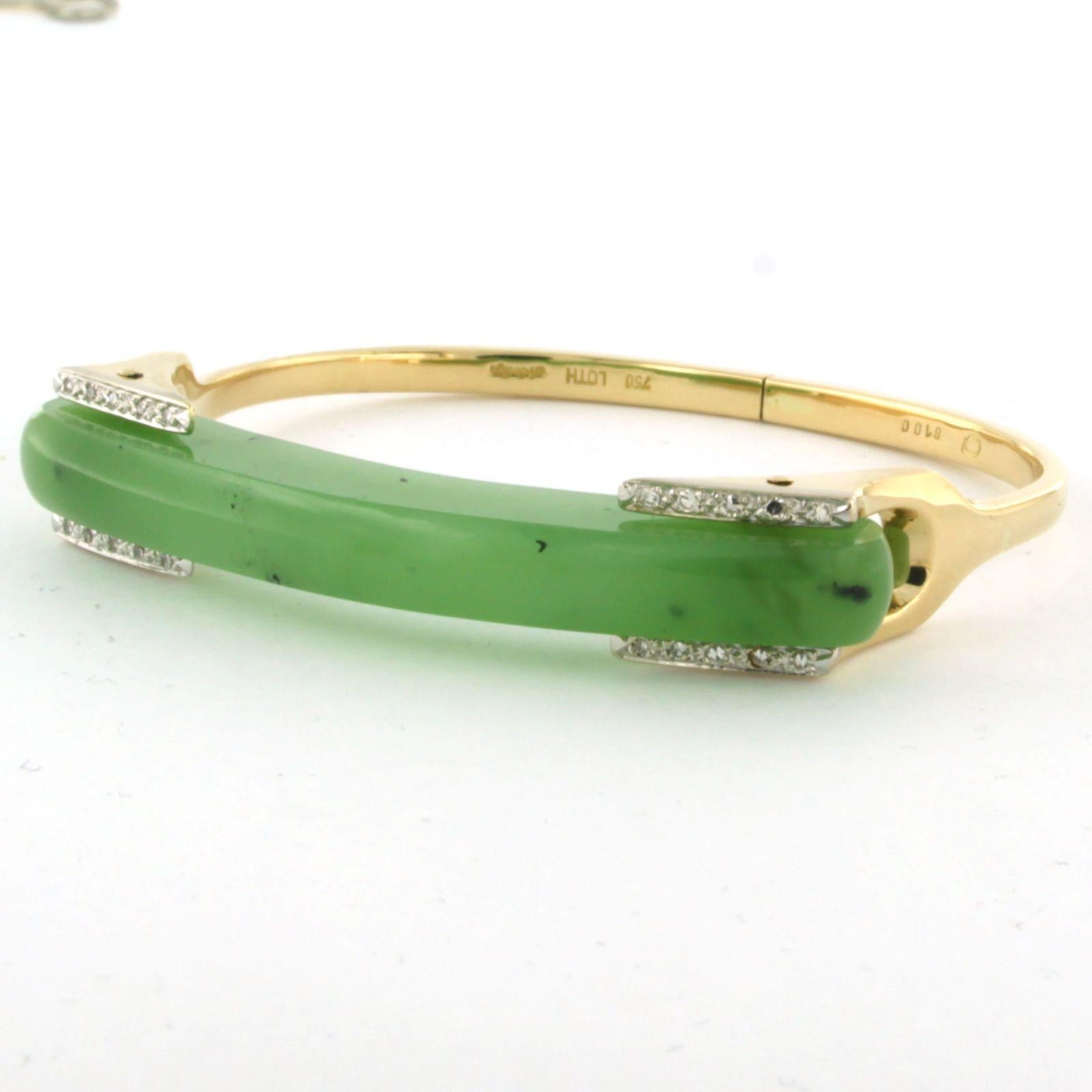 LUTH DESIGN - Bracelot set with agaath and diamonds 18k bicolour gold ...