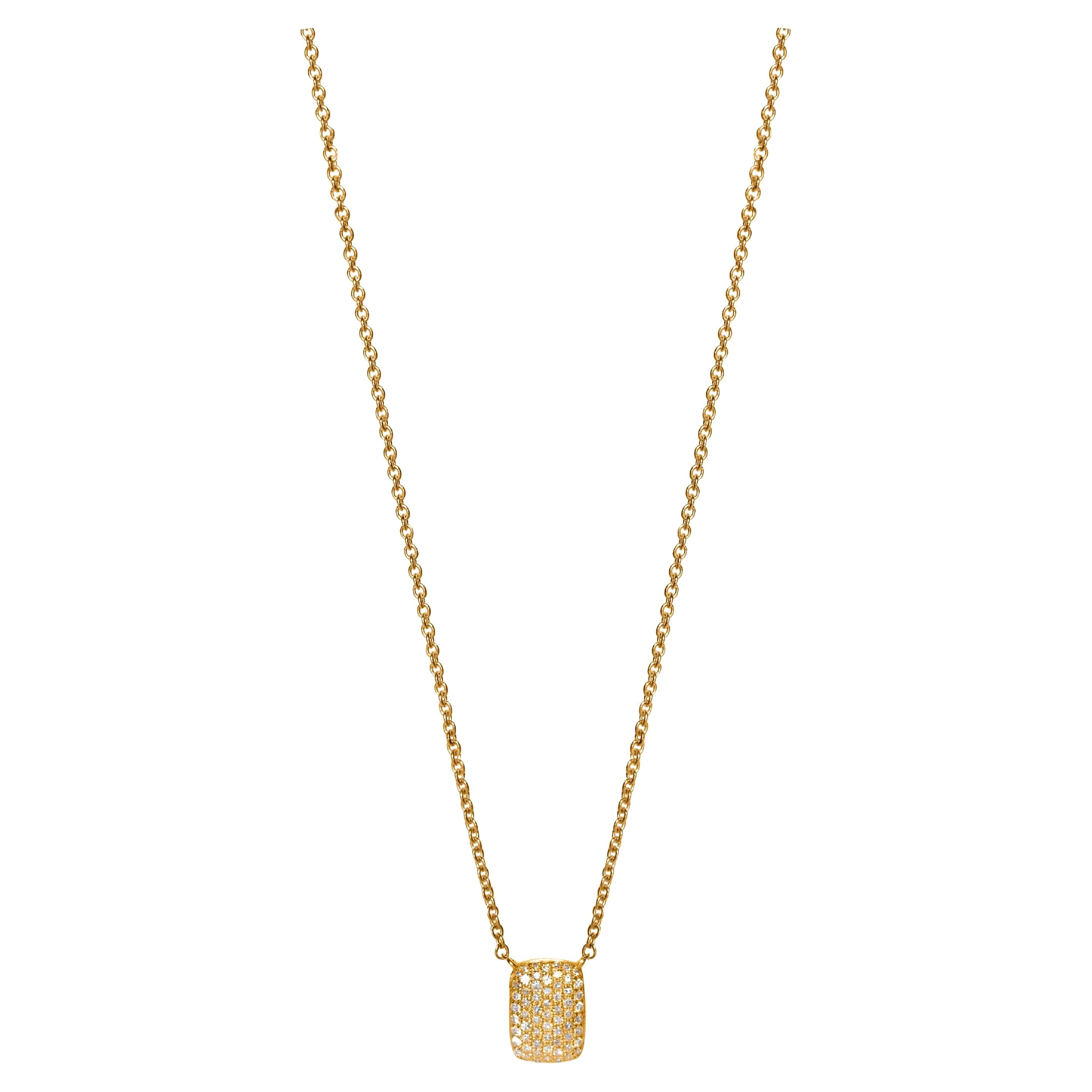 Gold Rectangle Necklace - 145 For Sale on 1stDibs