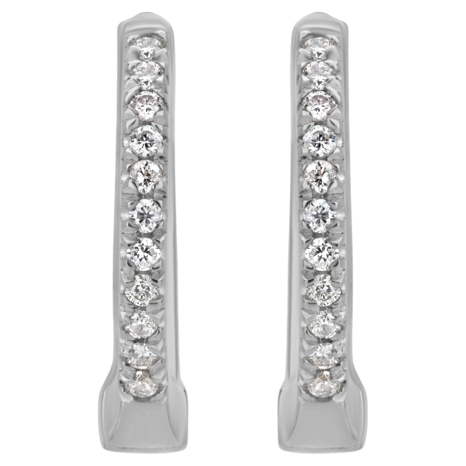 Angie Marei Lilith Pavé Diamond Studded Hinged Hoop Earrings in 18K ...