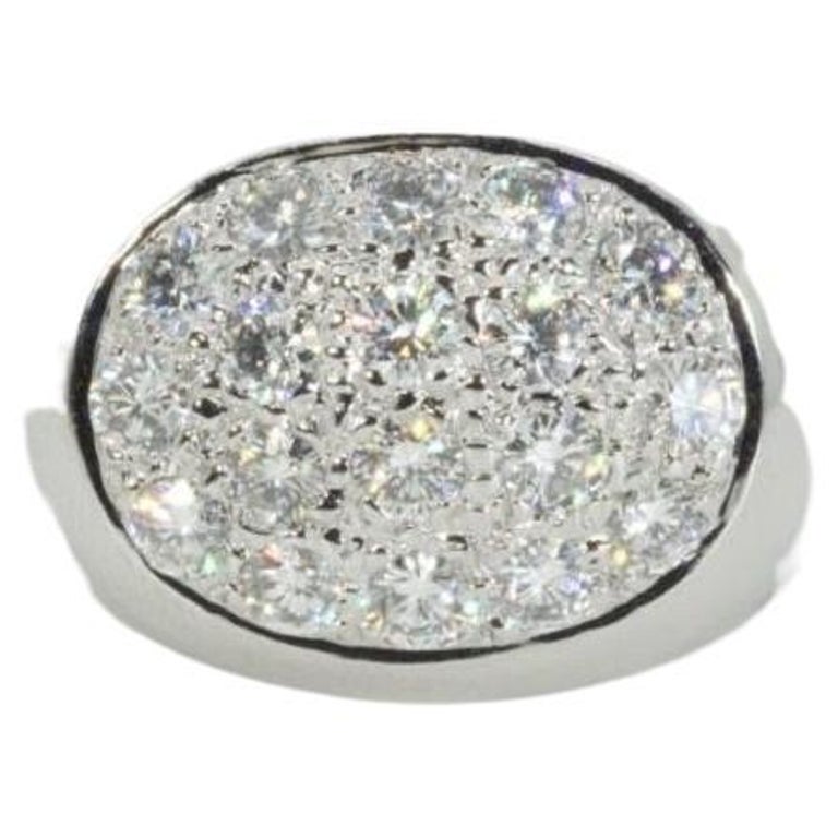 Luxueuse bague dme en or blanc 18 carats avec diamants naturels de 1,45 ...
