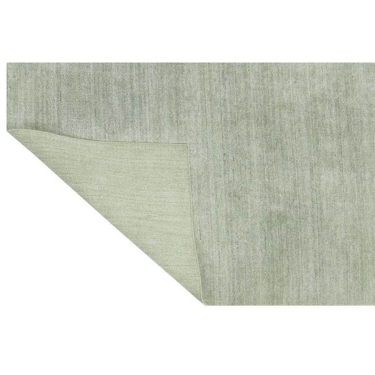 Luxurious Hand Loomed Light Green Area Rug For Sale at 1stDibs