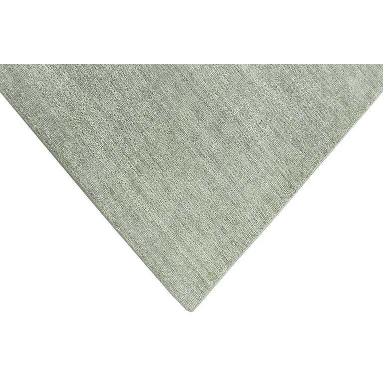 Luxurious Hand Loomed Light Green Area Rug 12'x15' For Sale at 1stDibs
