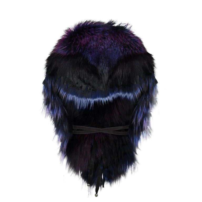 Luxurious Oversized Fuchsia Fox Fringe Fur Statement Stole Wrap For ...