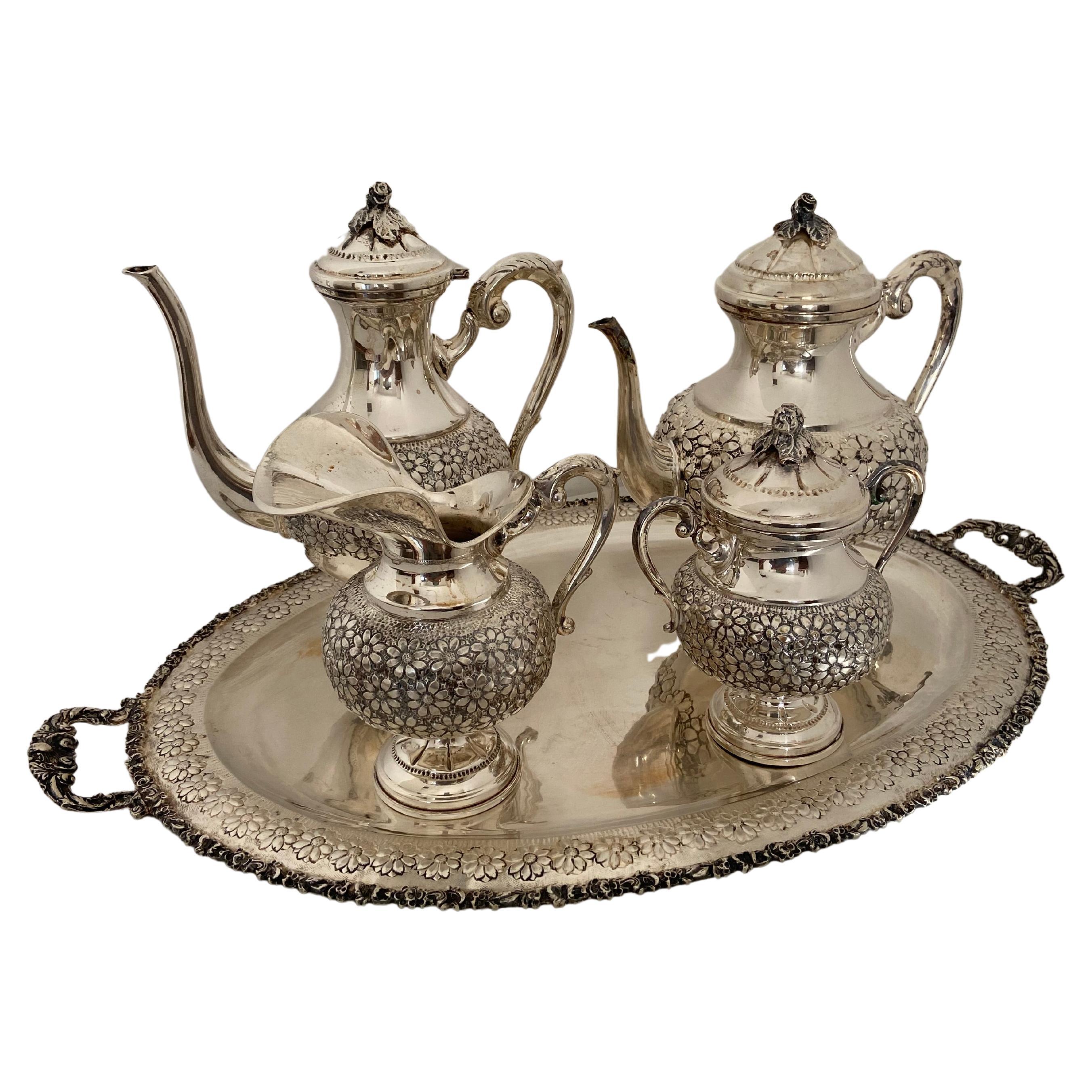 TUTUNZI ROME Silver Tea and Coffee Service Complete With Original Tray ...