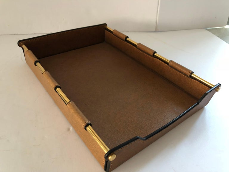 Luxurious Vintage Gucci Leather 4-Piece Desk Set at 1stDibs