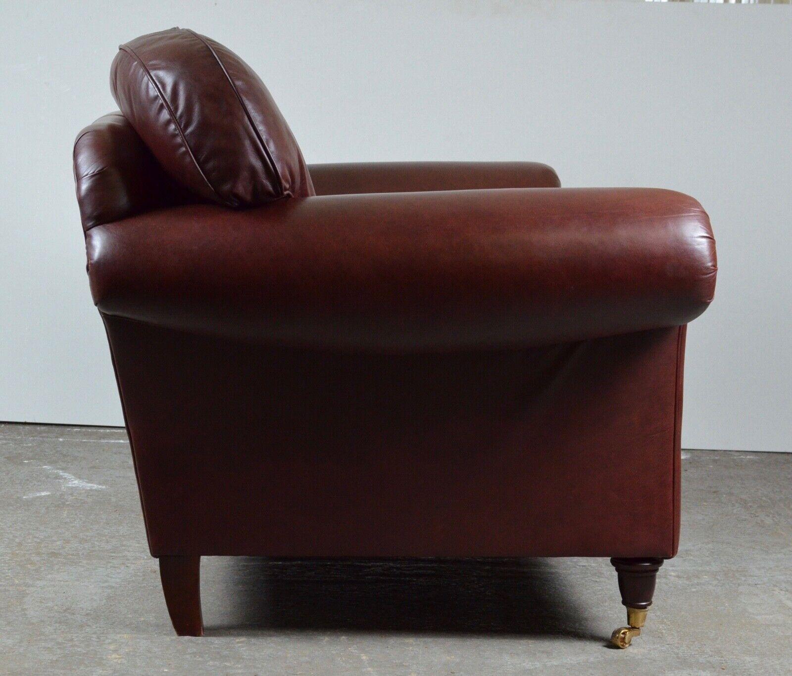 Luxury 2 Seater Heritage Brown Leather Laura Ashley Mortimer Sofa with ...