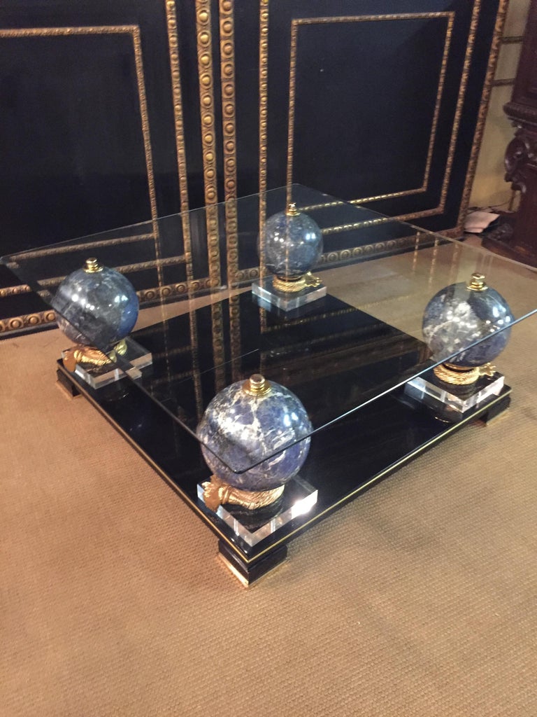 Luxury Design Living Room Table Ceramic Balls in Marble Look Acrylic ...