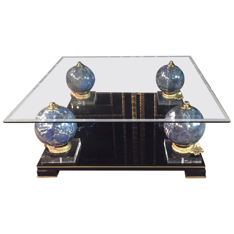 Luxury Design Living Room Table Ceramic Balls in Marble Look Acrylic ...