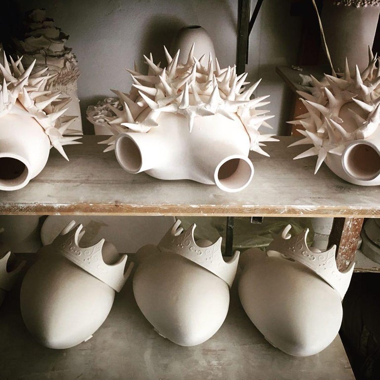 Luxury Vase #47 "Majestic". Porcelain, Gold Leaf. Handmade design in ...
