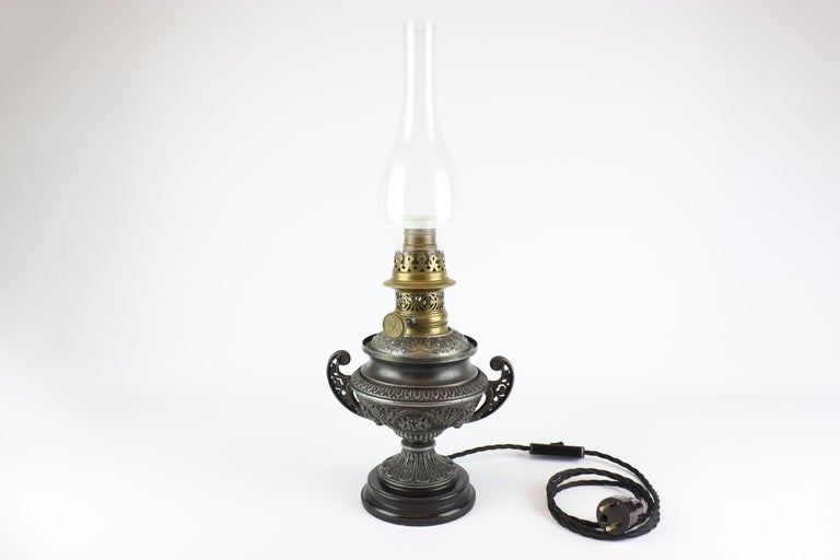 Luxury Kerosene Table Lamp R. Ditmar Wien 'Electrified' at 1stDibs