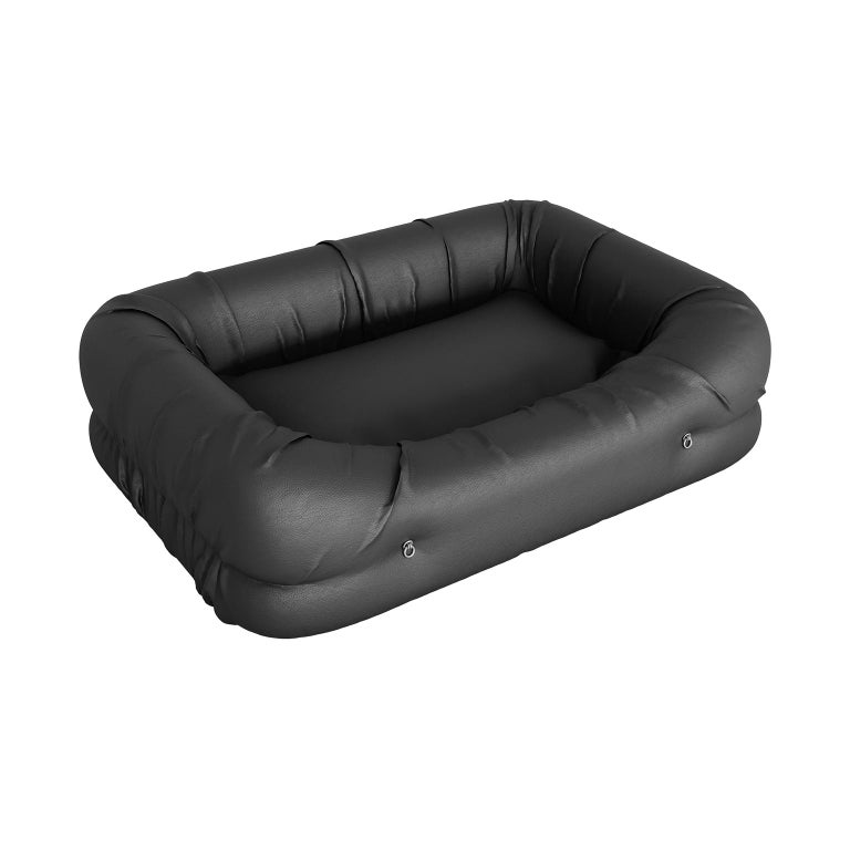 Luxury Modern Black Pet Bed, Trendy Leather Sofa for Dogs and Cats '2 ...