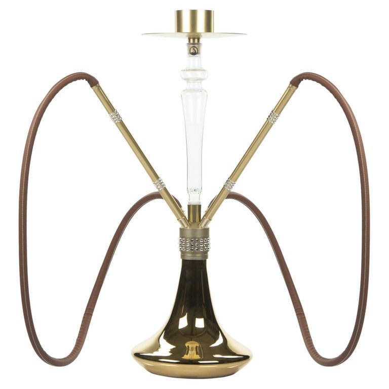 Luxury Modern Shisha Hookah Nargile Swarovski Crystals and pure gold ...