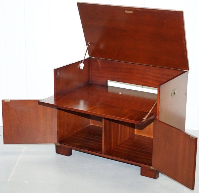 Luxury Shaw of London Flamed Mahogany Record Player Cabinet Military ...