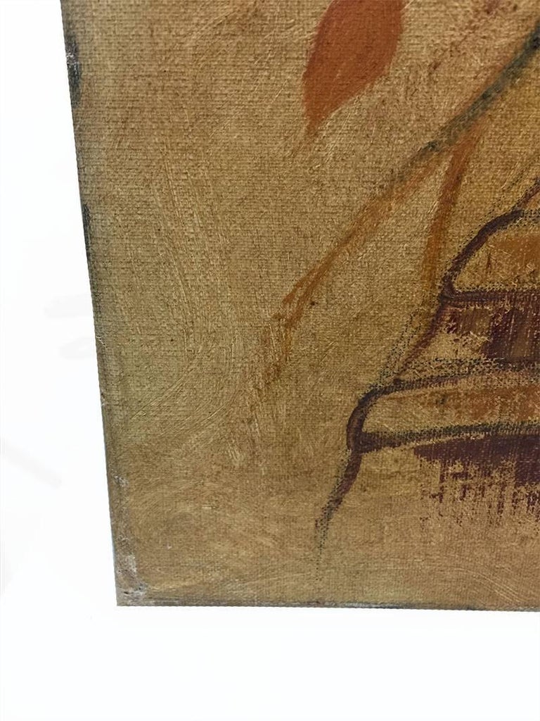 African Art by Luzolano, Oil Painting, 1978 For Sale at 1stDibs