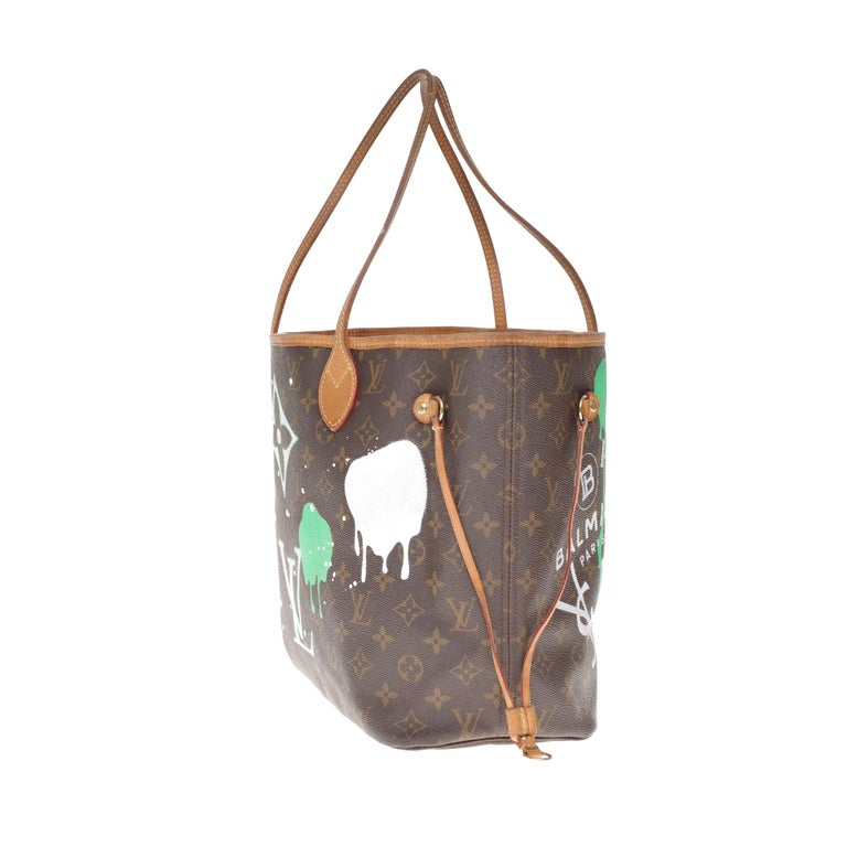 LV Neverfull Tote bag in monogram canvas customized "Luxury Universe ...