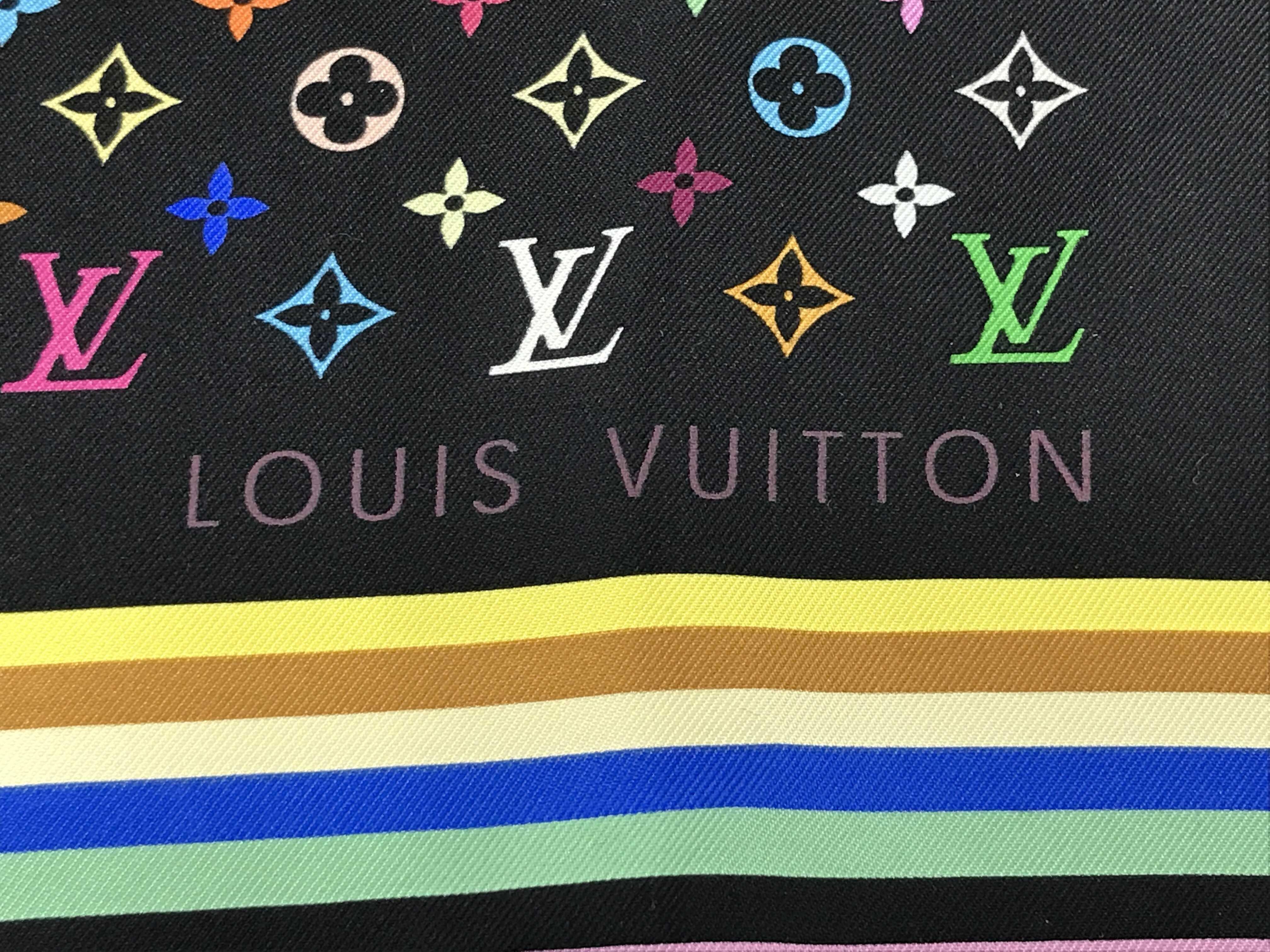 LV Scarf For Sale at 1stDibs | louis vuitton scarf, lv multicolor scarf
