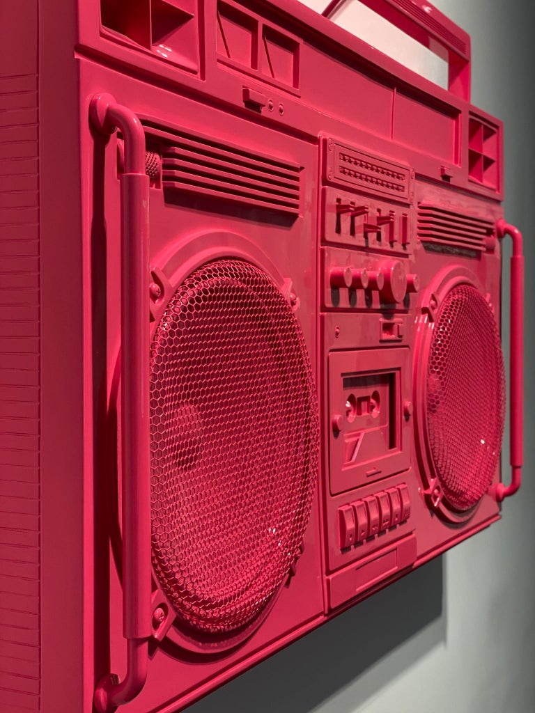 Lyle Owerko - Bubblegum Pink Boombox Sculpture For Sale at 1stDibs