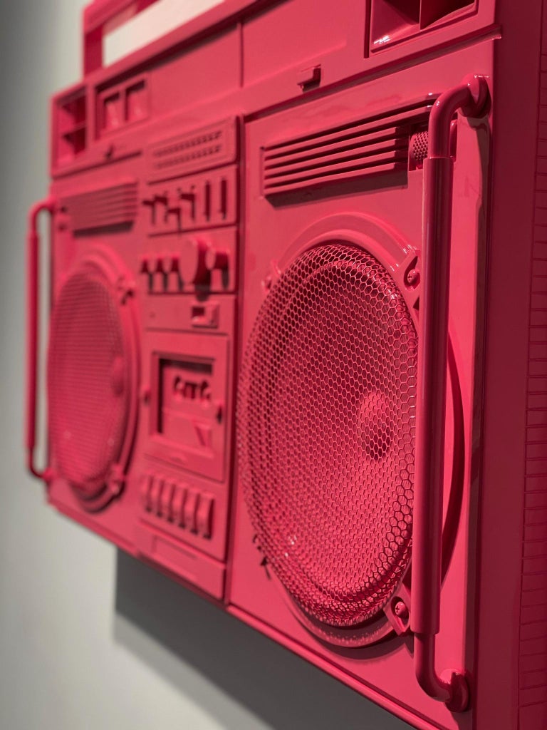 Lyle Owerko - Bubblegum Pink Boombox Sculpture For Sale at 1stDibs