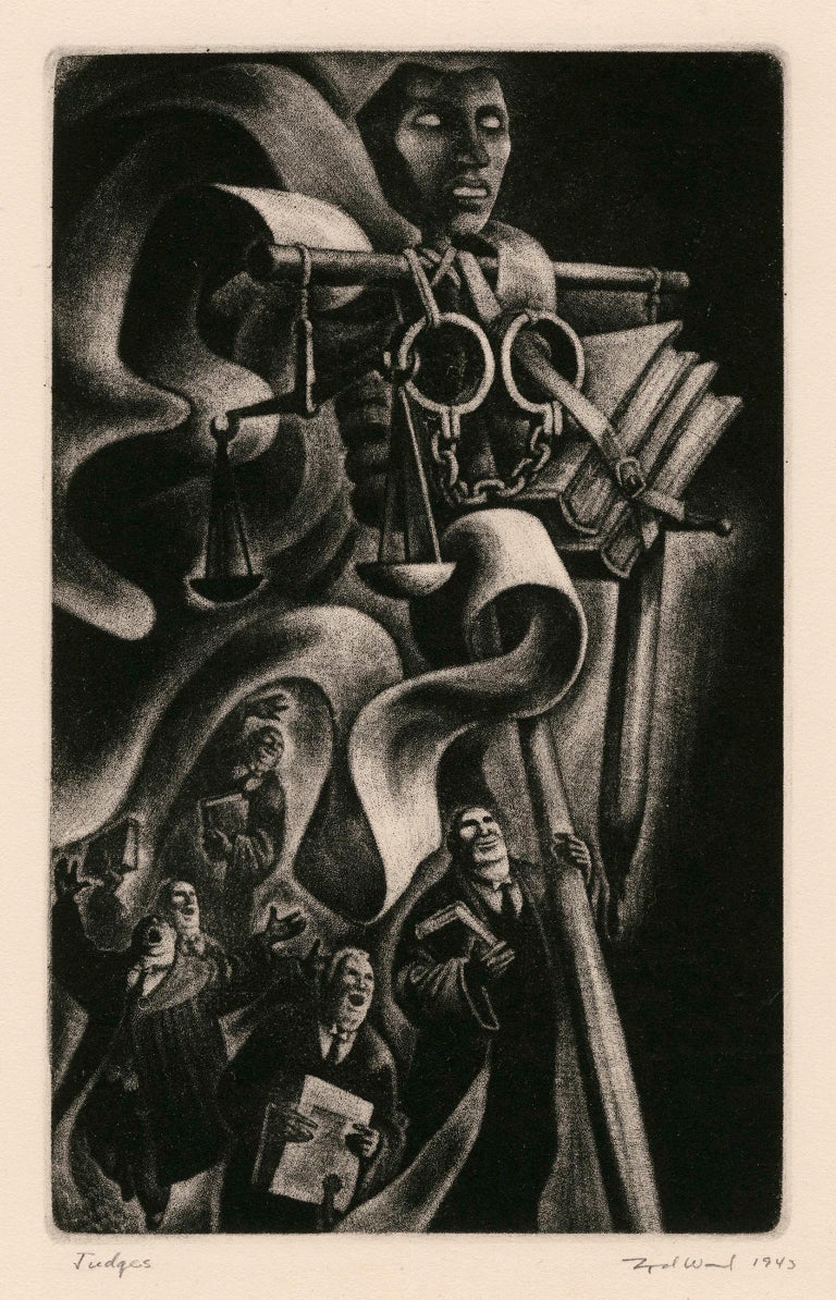 Lynd Ward - 'Judges' from 'In Praise of Folly' — 1940s Graphic ...