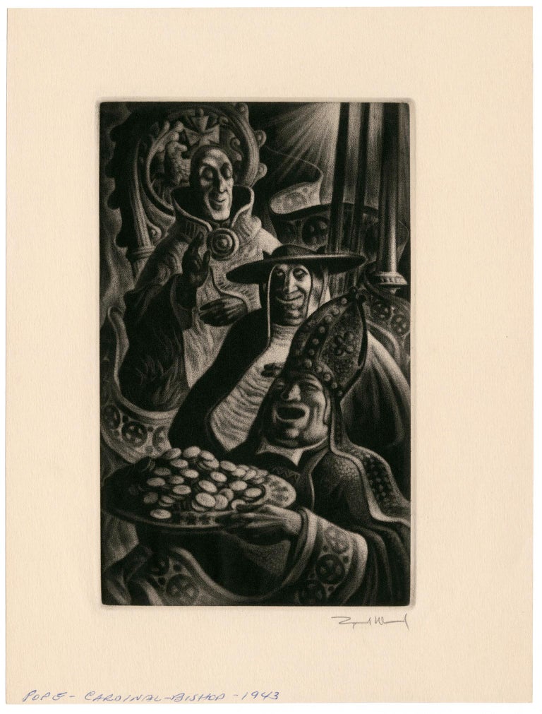 Lynd Ward - 'Pope' from 'In Praise of Folly' — 1940s Graphic Modernism ...