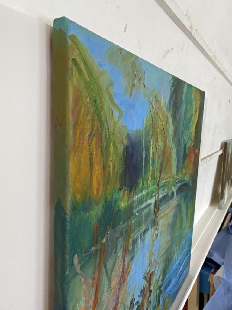 Lynda Minter - Lynda Minter, The Pond Turning to Autumn, Original ...