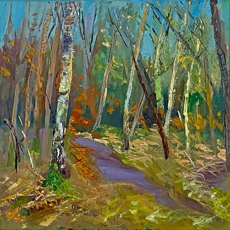 Lynda Minter - Lynda Minter, Trees on the Common, Original Landscape ...